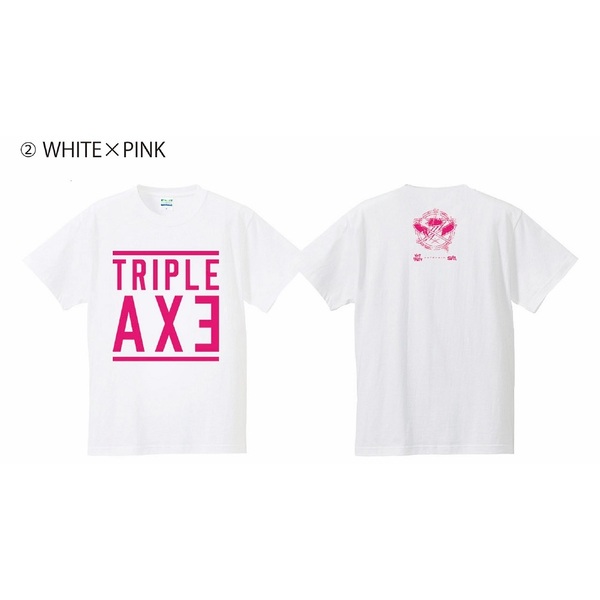 TRIPLE AXE／TRIPLE AXE -THE LAST TOUR in Makuhari- 【予約限定生産盤】 Tシャツ (2)白×ピンク M（特典なし）（DVD） 通販｜セブンネット ...